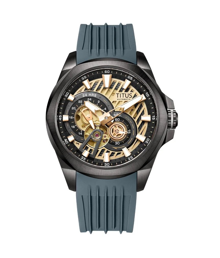 [MEN] Quest Multi-Function Automatic Silicone Men Watch [W06-03342-005