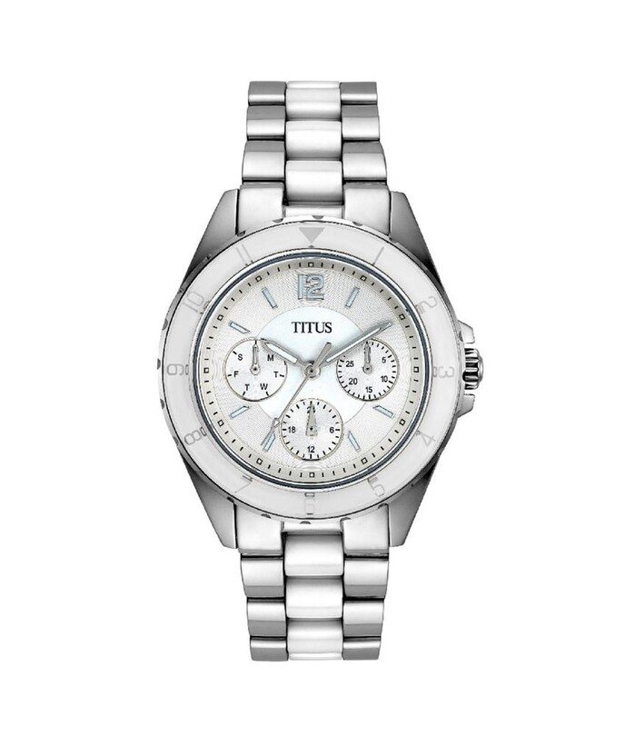 [WOMEN] Perse Multi-Function Quartz Stainless Steel With Ceramic Watch